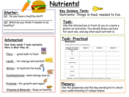 SEN Key Stage 3: Nutrients | Teaching Resources