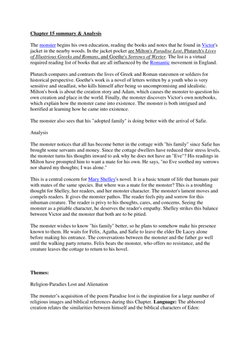 Mary Shelley Frankenstein Lessons AQA A Level | Teaching Resources