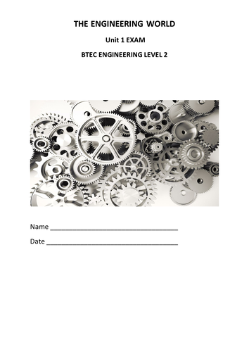 BTEC Engineering Unit 1 Test and Mark Scheme by StuartHide - Teaching ...