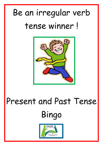 EAL/ ESL/ EFL/ ELD / ELL Irregular verbs present and past tense bingo ...
