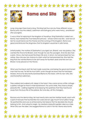 A child-friendly version of the Rama and Sita story. | Teaching Resources