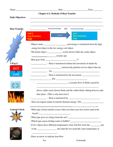 6.2 Heat Transfer PowerPoint and Guided Notes | Teaching Resources