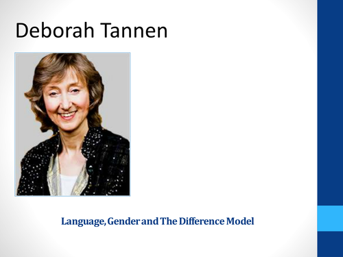 Language Diversity: Language & Gender (Lakoff and Tannen). by KeriLO ...