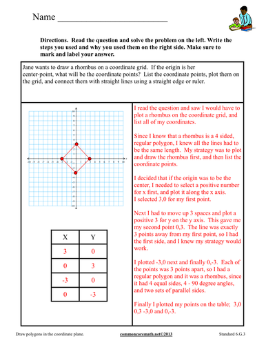 Solving Problems in the Coordinate Plane - 6.G.3 | Teaching Resources