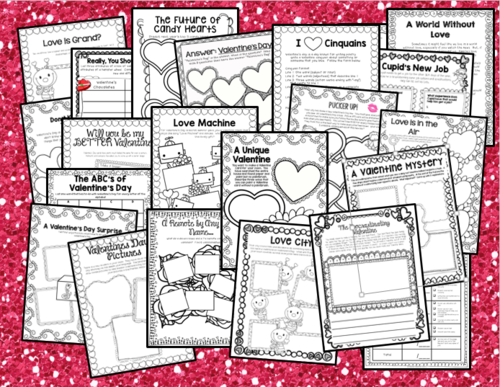 Valentine's Day Math & Literacy BUNDLE for 4th Grade | Teaching Resources