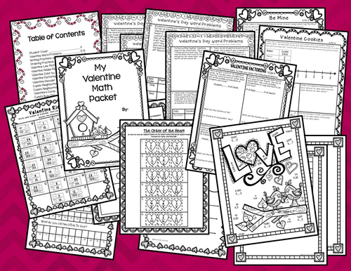 Valentine's Day Math & Literacy BUNDLE for 4th Grade | Teaching Resources
