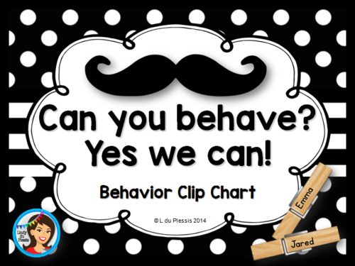 Behavior Clip Chart (mustache) | Teaching Resources
