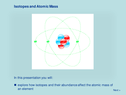 Atomic Structure - Isotopes and Atomic Mass | Teaching Resources
