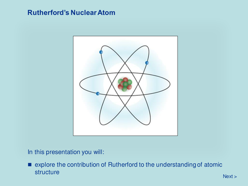 Atomic Structure - Rutherford's Nuclear Atom | Teaching Resources