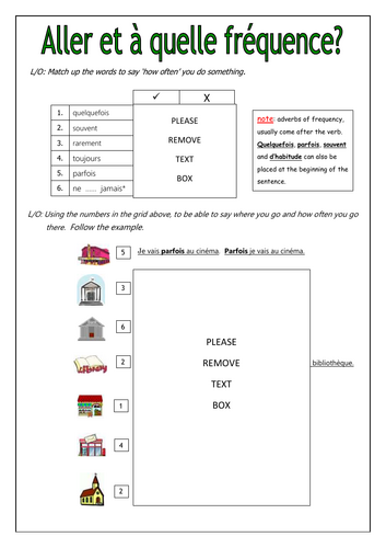 FRENCH - ALLER - Où vas-tu? - Worksheets | Teaching Resources