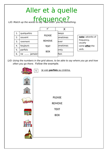 FRENCH - ALLER - Où vas-tu? - Worksheets | Teaching Resources