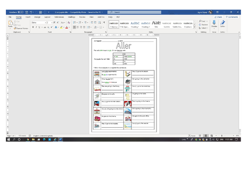 FRENCH - ALLER - Où vas-tu? - Worksheets | Teaching Resources