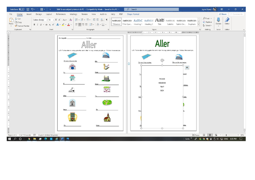 FRENCH - ALLER - Où vas-tu? - Worksheets | Teaching Resources