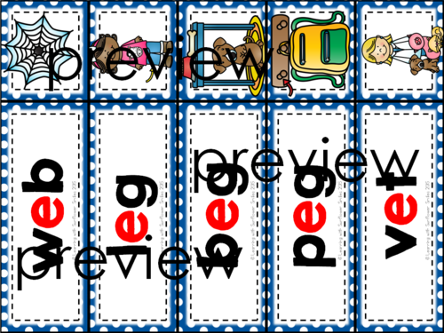 CVC Short E Flip Book and Worksheets | Teaching Resources