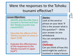 Tsunamis and Japan Case Study | Teaching Resources