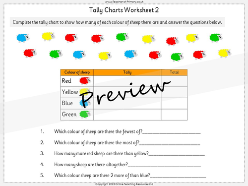 Tally Charts - Year 2 | Teaching Resources