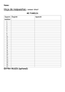 Spanish 'create a boardgame' lesson - Topic, Mi familia - ¿Tienes ...