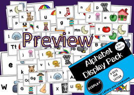 Alphabet Display Pack (Black and White Frames) | Teaching Resources