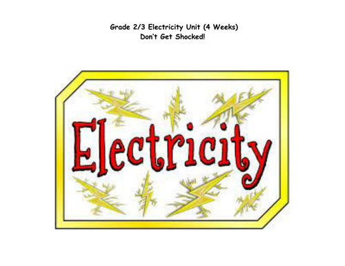 Electricity Planning, Resources, PowerPoints and Flipcharts | Teaching ...