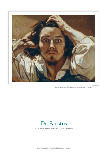 Marlowe's 'Dr Faustus' Study Guide | Teaching Resources