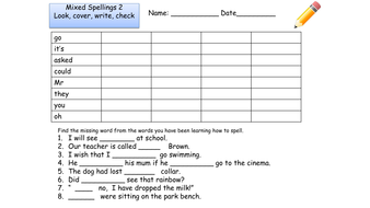 High Frequency Words: Spelling Worksheets | Teaching Resources