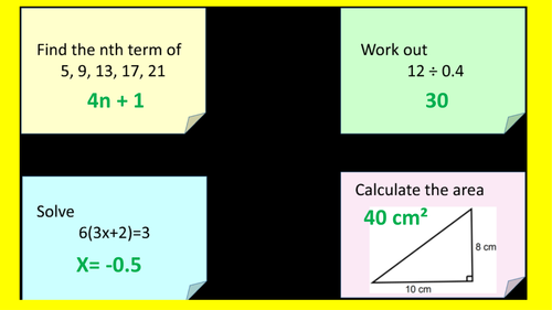 Forming and Solving Quadratic Equations | Teaching Resources Forming and Solving Quadratic Equations | Teaching Resources