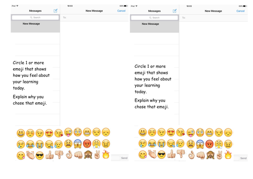 IPAD style Emoji exit ticket AFL by justlikegem - Teaching Resources - TES