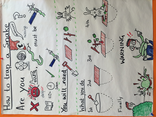 Pie Corbett Story Map for instruction writing. How to catch a penguin ...
