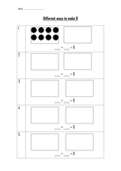 Number bonds - Making 4, 5, 6, 7 & 8 - differentiated - 11 worksheets ...