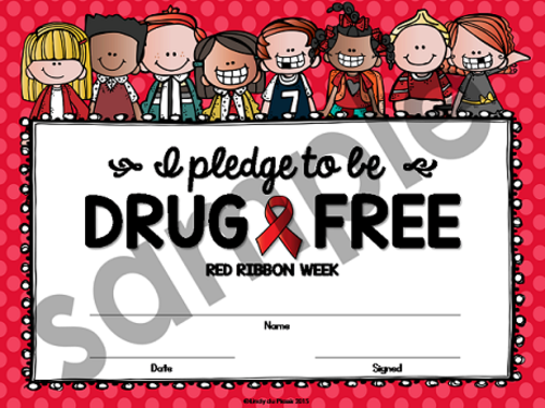 Red Ribbon Week Pledges | Teaching Resources