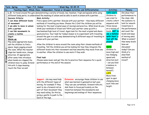 Year 4 Gymnastics and Athletics | Teaching Resources