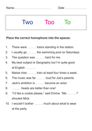 Homophones - Two, too, to | Teaching Resources
