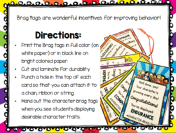 Brag tags - Character Education | Teaching Resources