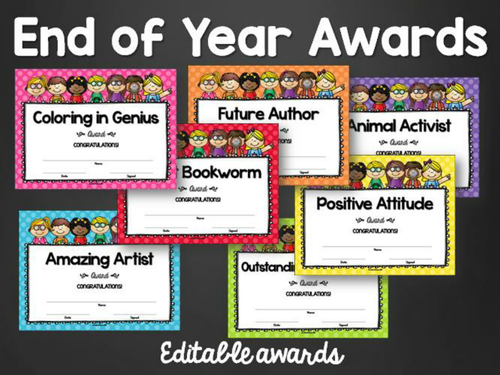 Awards (editable) | Teaching Resources