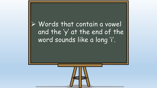'y' at the end of a word with a long 'i' sound: the /aɪ/ sound ...