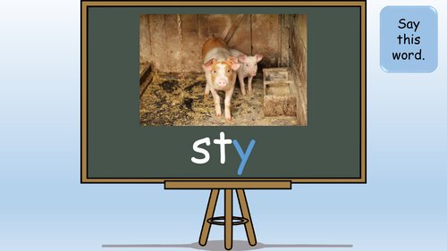 'y' at the end of a word with a long 'i' sound: the /aɪ/ sound ...