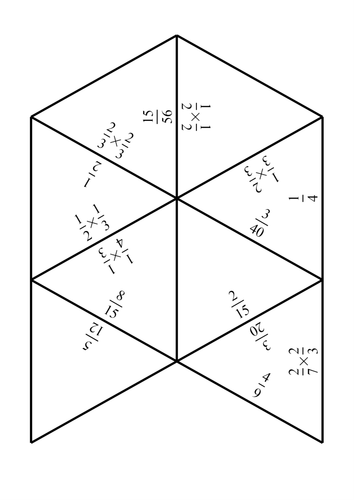Multiplying fractions Tarsia jigsaws. | Teaching Resources
