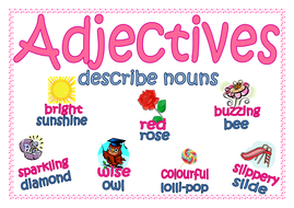 Adjectives poster with pictures | Teaching Resources