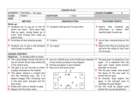 Detailed FOOTBALL (Advanced) Unit of Work - Yr 9 Lesson Plans x12 ...