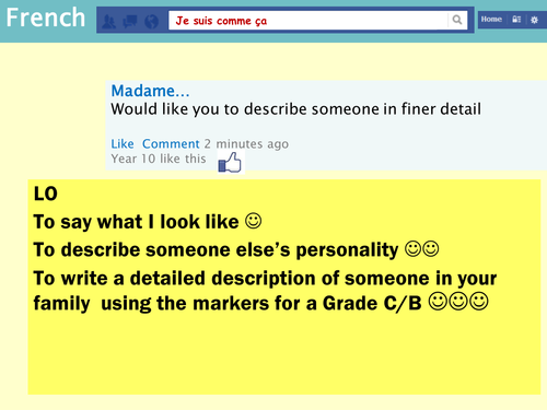 FRENCH GCSE PERSONAL INFO | Teaching Resources