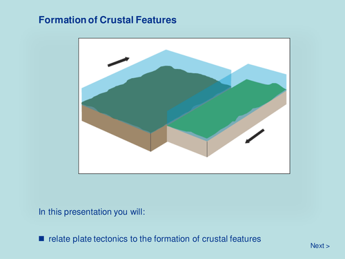 Earth Systems - Formation of Crustal Features | Teaching Resources