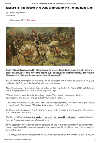 How has the reign of Richard III been distorted by Tudor propaganda ...
