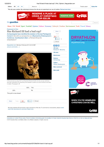 How has the reign of Richard III been distorted by Tudor propaganda ...
