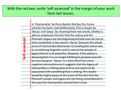 Peer and Self Assessment Scaffold | Teaching Resources