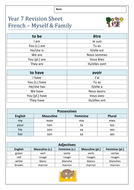 French Myself & Family - Grammar Assessment and Translation | Teaching ...