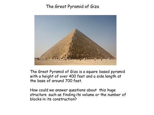 Volume of pyramids discovery | Teaching Resources