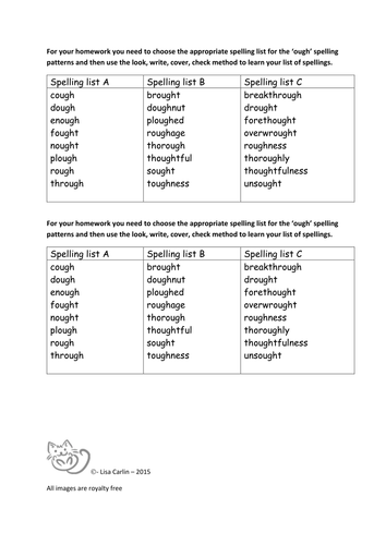 SPaG: Year 5 and 6 differentiated Spellings by darcycarlin - Teaching ...