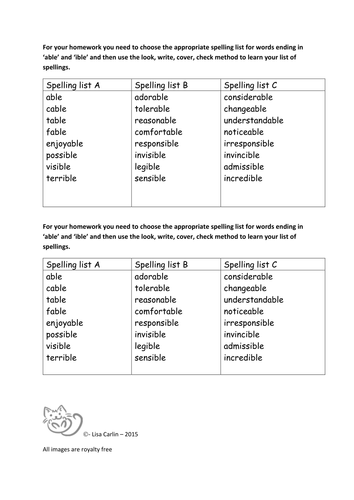 SPaG: Year 5 and 6 differentiated Spellings | Teaching Resources