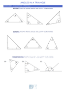 Calculating Angles 2 - Triangles | Teaching Resources
