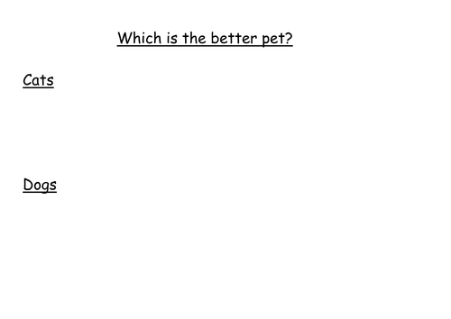 Persuasive Writing: Cats or Dogs? (Plan and Resources, Key Stage 2 ...